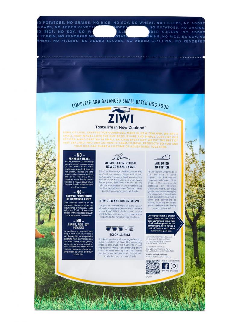 ZIWI PEAK Air-Dried Free-Range Chicken For Dogs – Woofers World